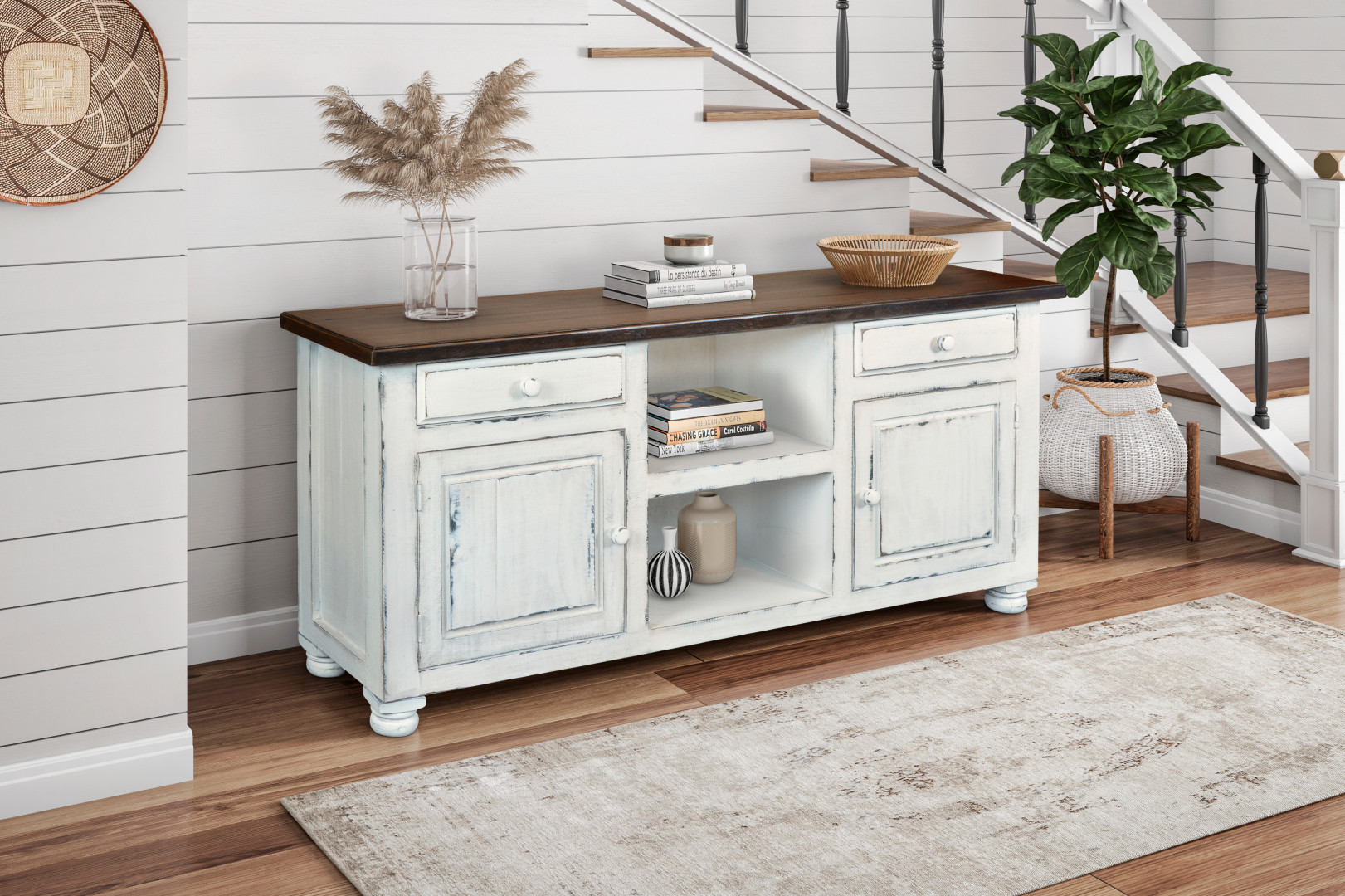 Horizon Home Furniture - Lucerne 64" Console 2 Dwr 2 Doors