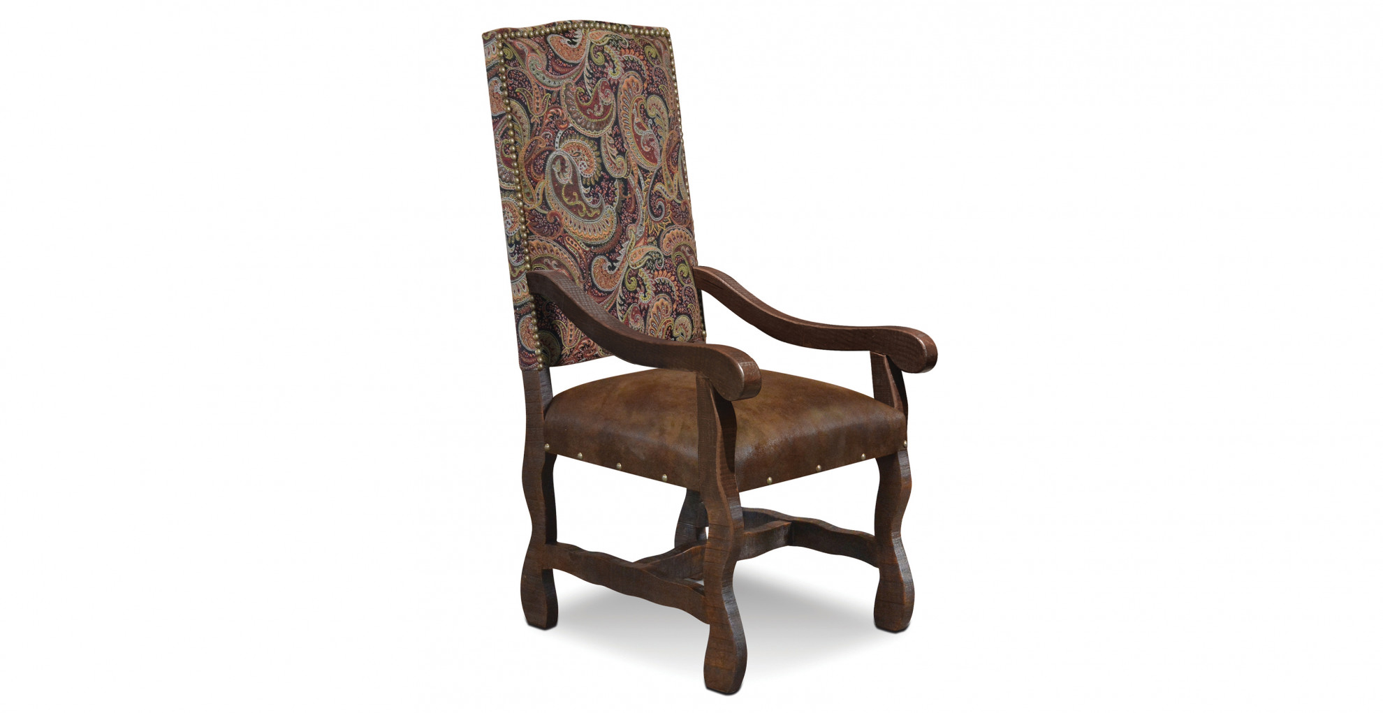Horizon Home Furniture - Laredo Suede Seat and Fabric Arm Chair